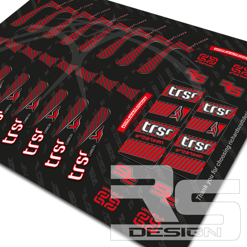e-thirteen TRSr Carbon YT RIM AND HUB DECAL KIT – Richard Scott Design