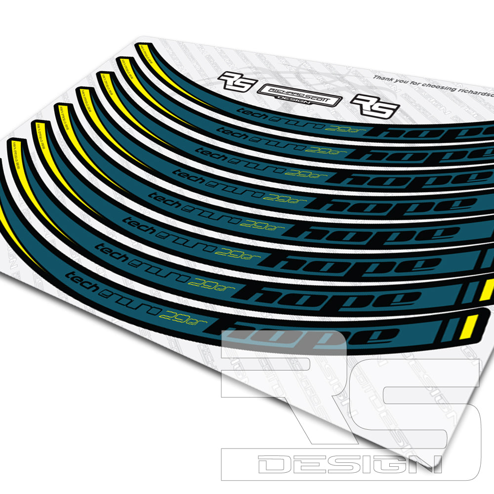 HOPE TECH ENDURO 29ER RIM DECAL SET – Richard Scott Design