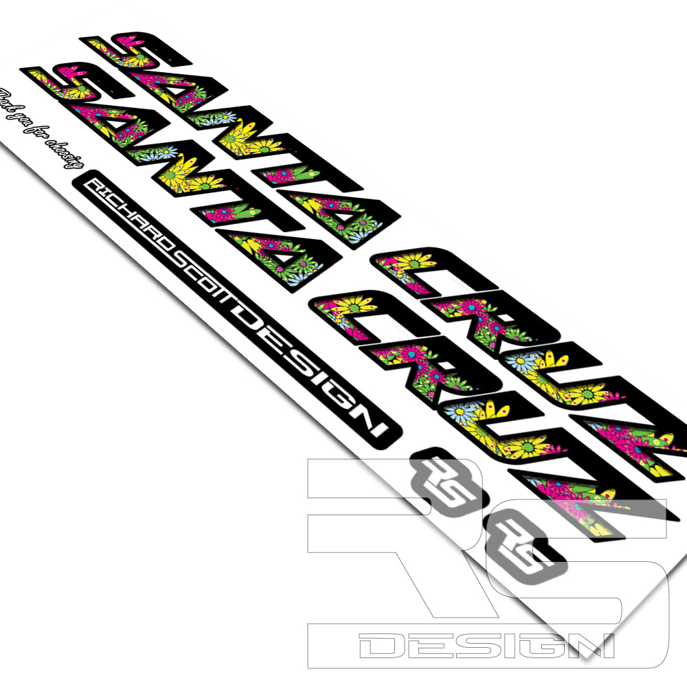 SANTA CRUZ 'FLOWERPOWER' DECAL KIT – Richard Scott Design