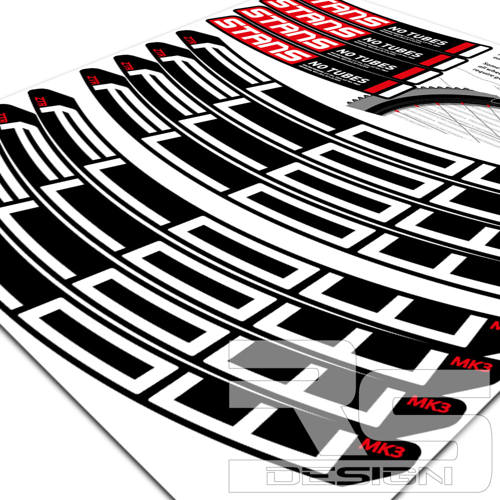 STANS NO TUBES FLOW ZTR MK3 WHEEL DECALS – Richard Scott Design