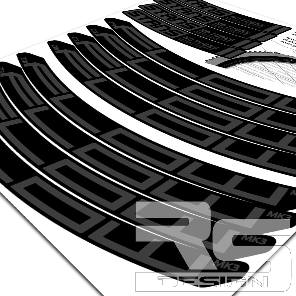 STANS NO TUBES FLOW ZTR MK3 WHEEL RIM DECAL KIT – Richard Scott Design